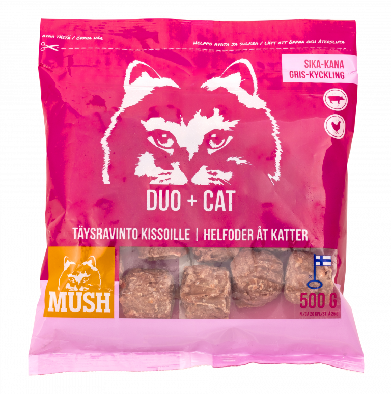 Mush Duo+ Cat sika-kana 500 g - Dogsport.fi verkkokauppa